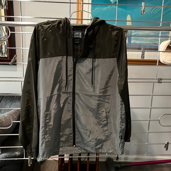 Jackets & Coats | Mens Large Windbreaker In Color Block Grey | Poshmark